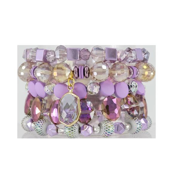 Erimish | Jewelry | New Erimish Plum Pie Bracelet Stack In Plum | Poshmark